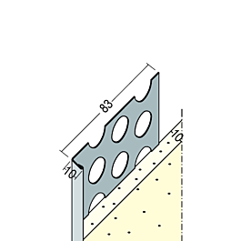 Abschlussprofil für den Innenputz (ab 10 mm), 250,0 cm