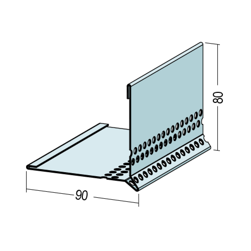 Kiesfangleiste Alu (80 x 90 mm), 250,0 cm